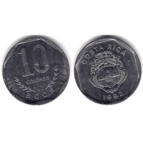 215 1 Costa Rica 1992 10 Colones MBC Numismática Rovira