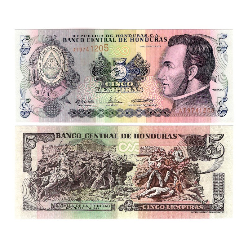 (85d) Honduras. 2004. 5 Lempiras (SC) - Numismática Rovira