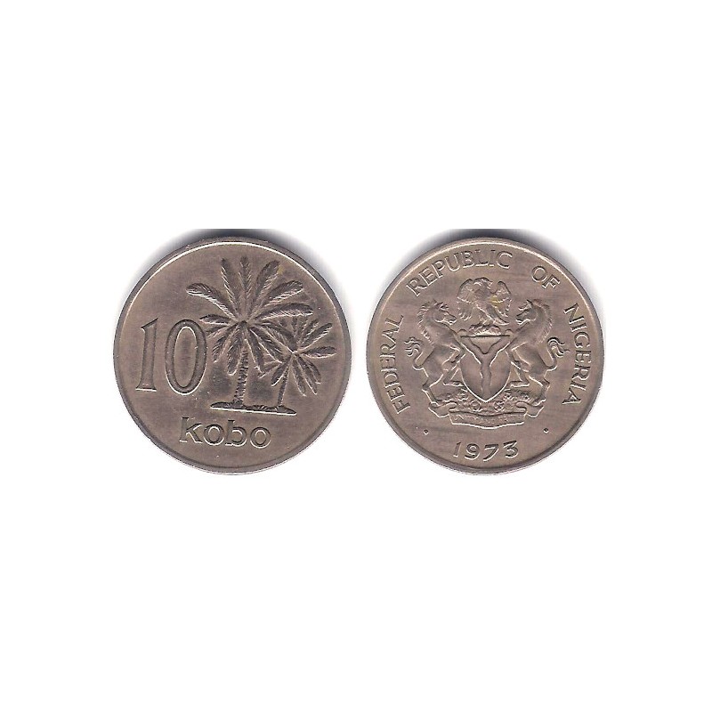 (10.1) Nigeria. 1973. 10 Kobo (MBC) - Numismática Rovira