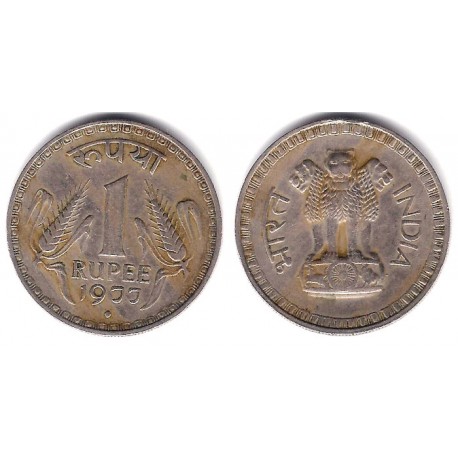 (78.1) India. 1977. 1 Rupee (MBC) - Numismática Rovira