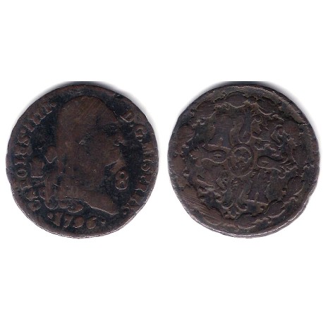 Carlos IV. 1796. 8 Maravedi (BC+) Ceca de Segovia - Numismática Rovira