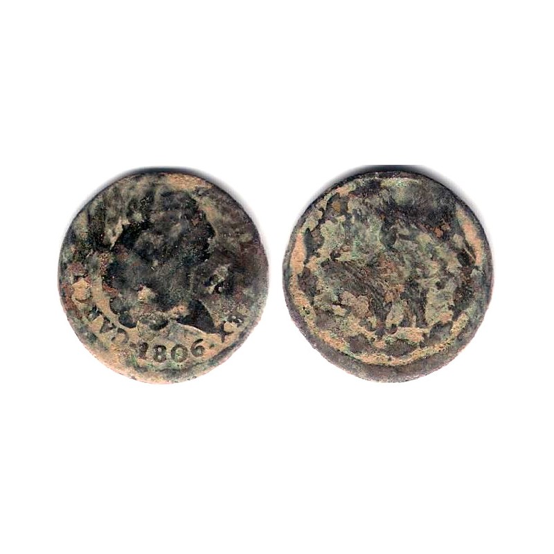 Carlos IV. 1806. 4 Maravedi (RC) Ceca de Segovia - Numismática Rovira