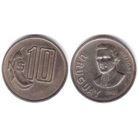 (79) Uruguay. 1981. 10 Nuevos Pesos (MBC) - Numismática Rovira