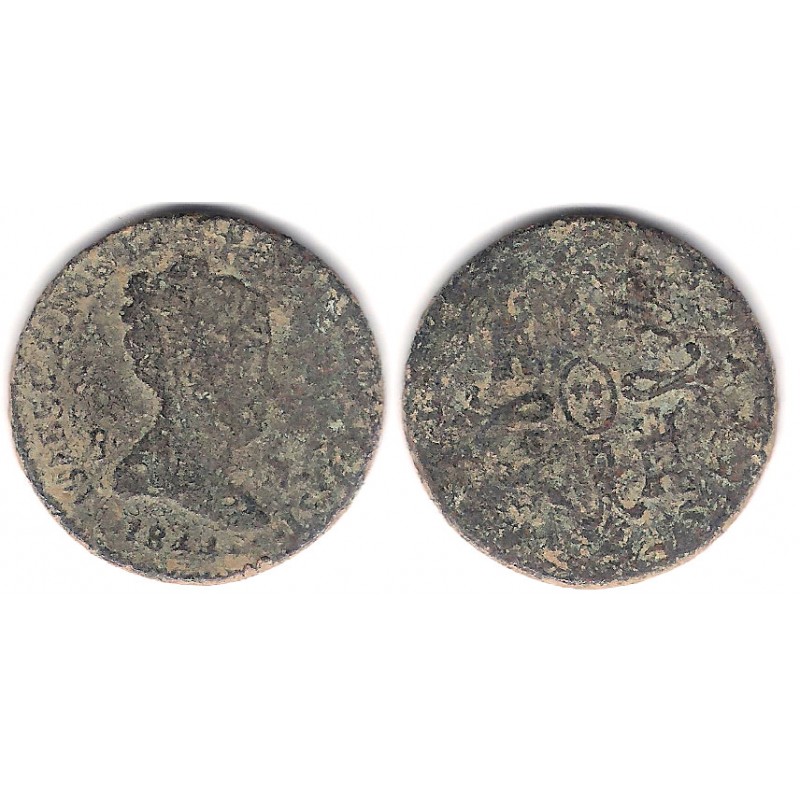 Isabel II. 1844. 8 Maravedi (RC+) Ceca de Segovia - Numismática Rovira