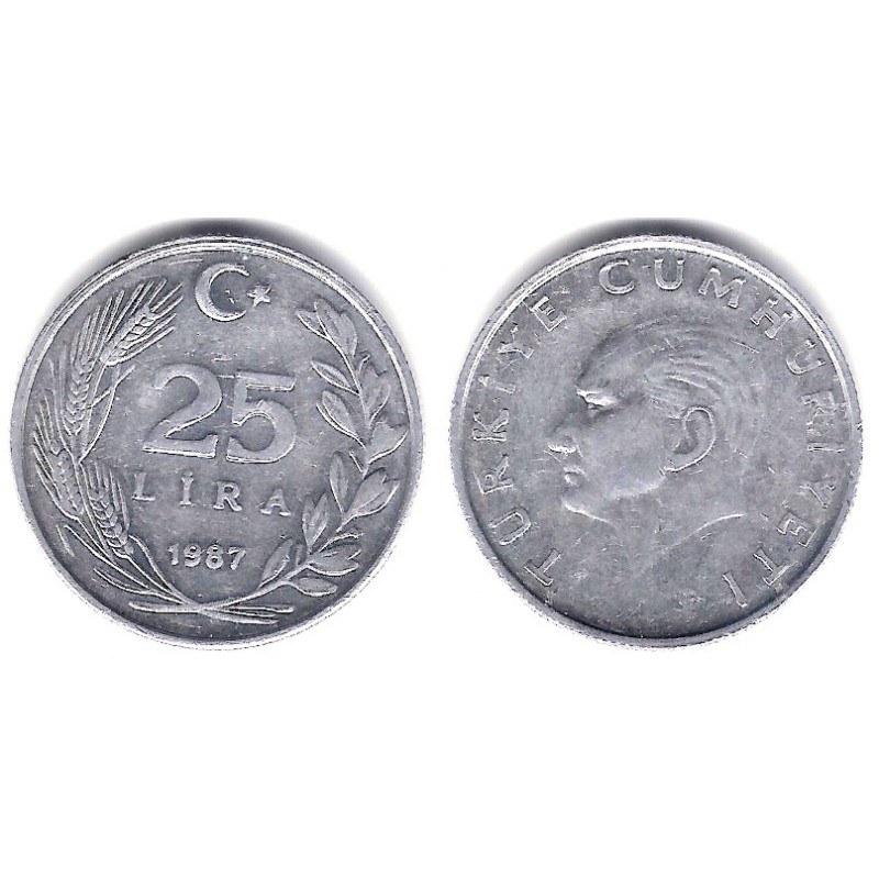 (975) Turquía. 1987. 25 Lira (MBC+) - Numismática Rovira