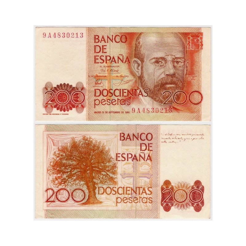 España. 1980. 200 Pesetas (EBC) Serie 9A - Numismática Rovira