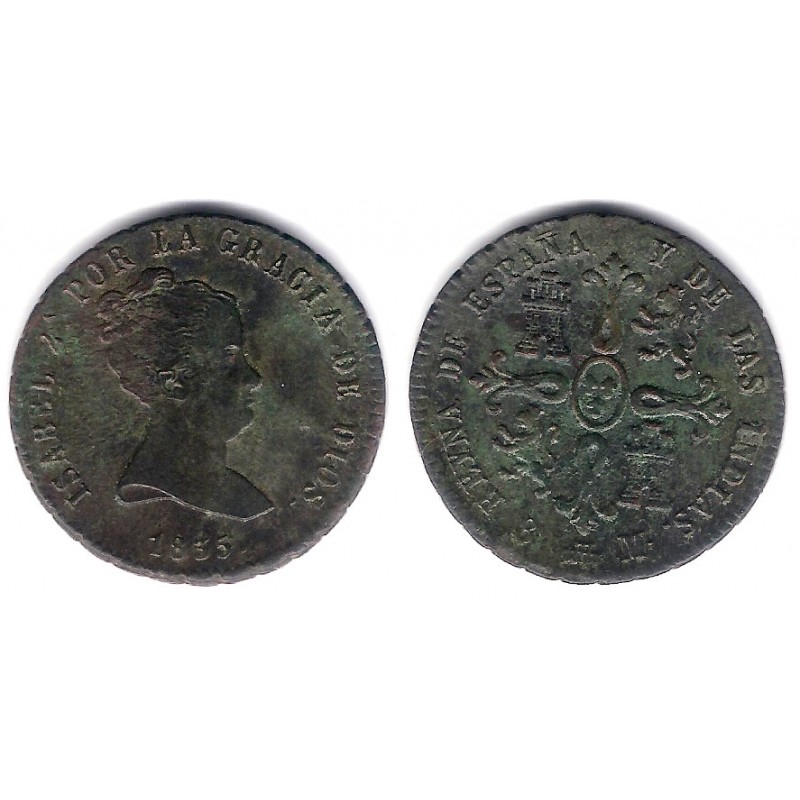 Isabel II. 1835. 8 Maravedi (MBC+) Ceca de Segovia - Numismática Rovira