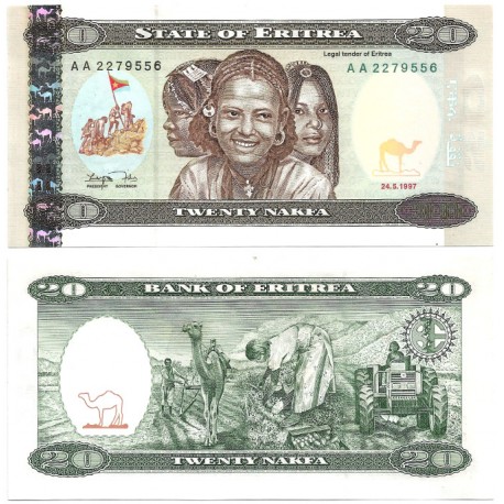 (4) Eritrea. 1997. 20 Nafka (SC) - Numismática Rovira
