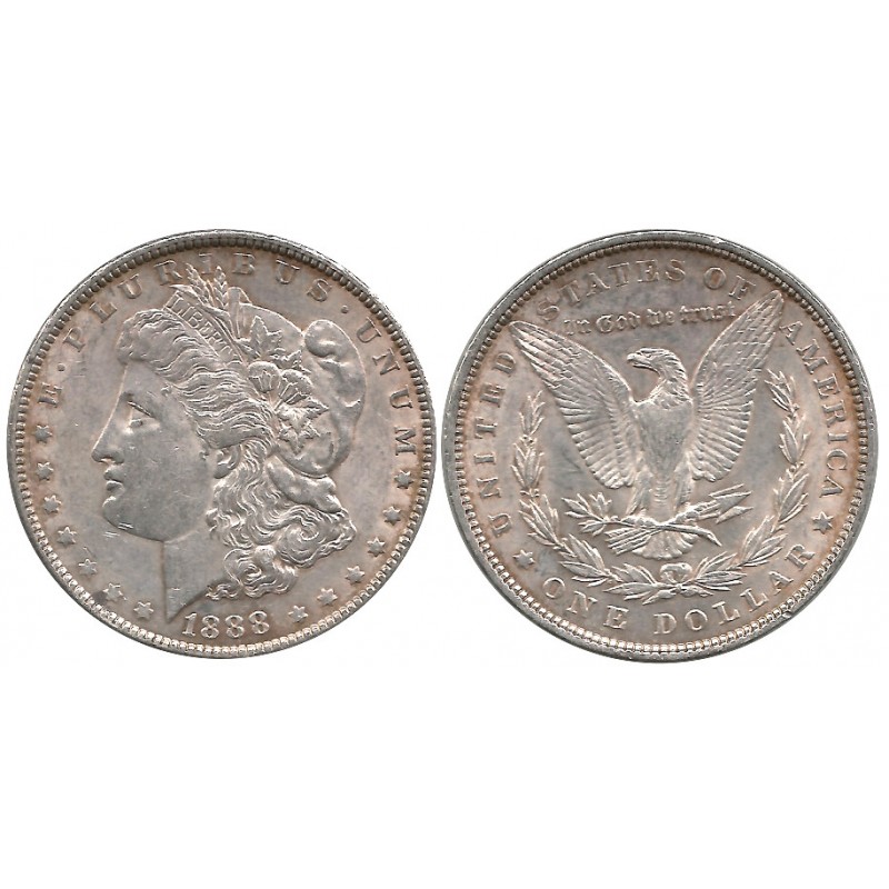 (110) Estados Unidos de América. 1888. 1 Dollar (MBC+) (Plata ...