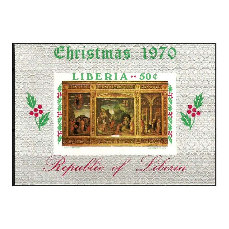 Liberia. 1970. 50 Cents (Nuevo) Navidad - Numismática Rovira