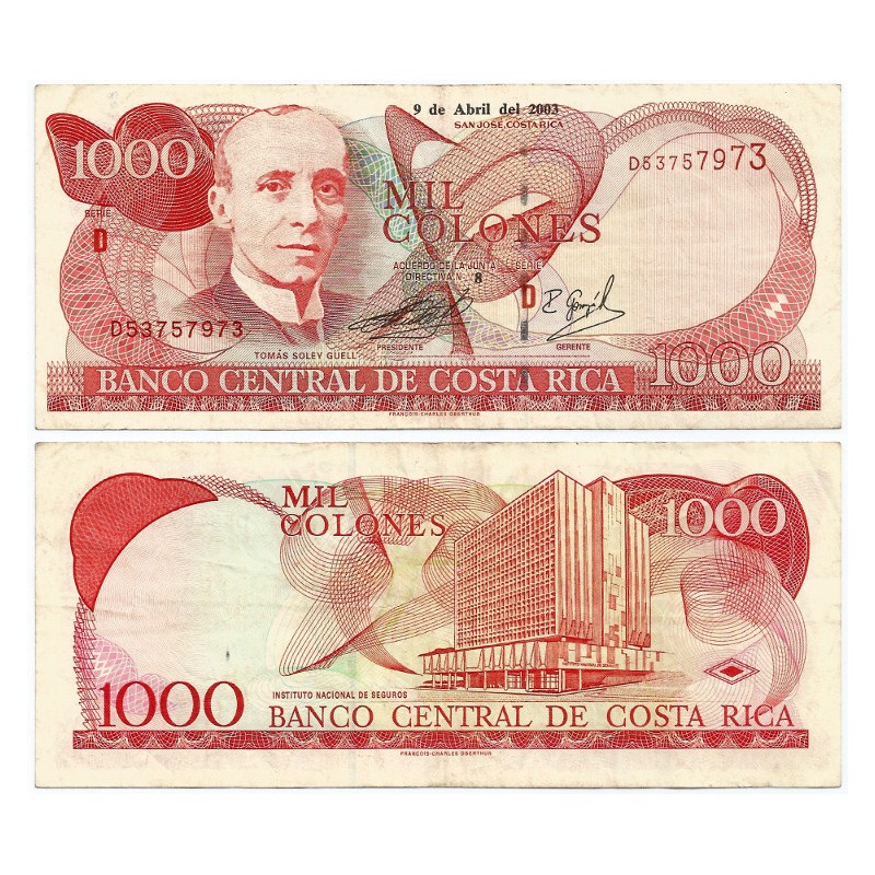 (264d) Costa Rica. 2003. 1000 Colones (MBC-) - Numismática Rovira